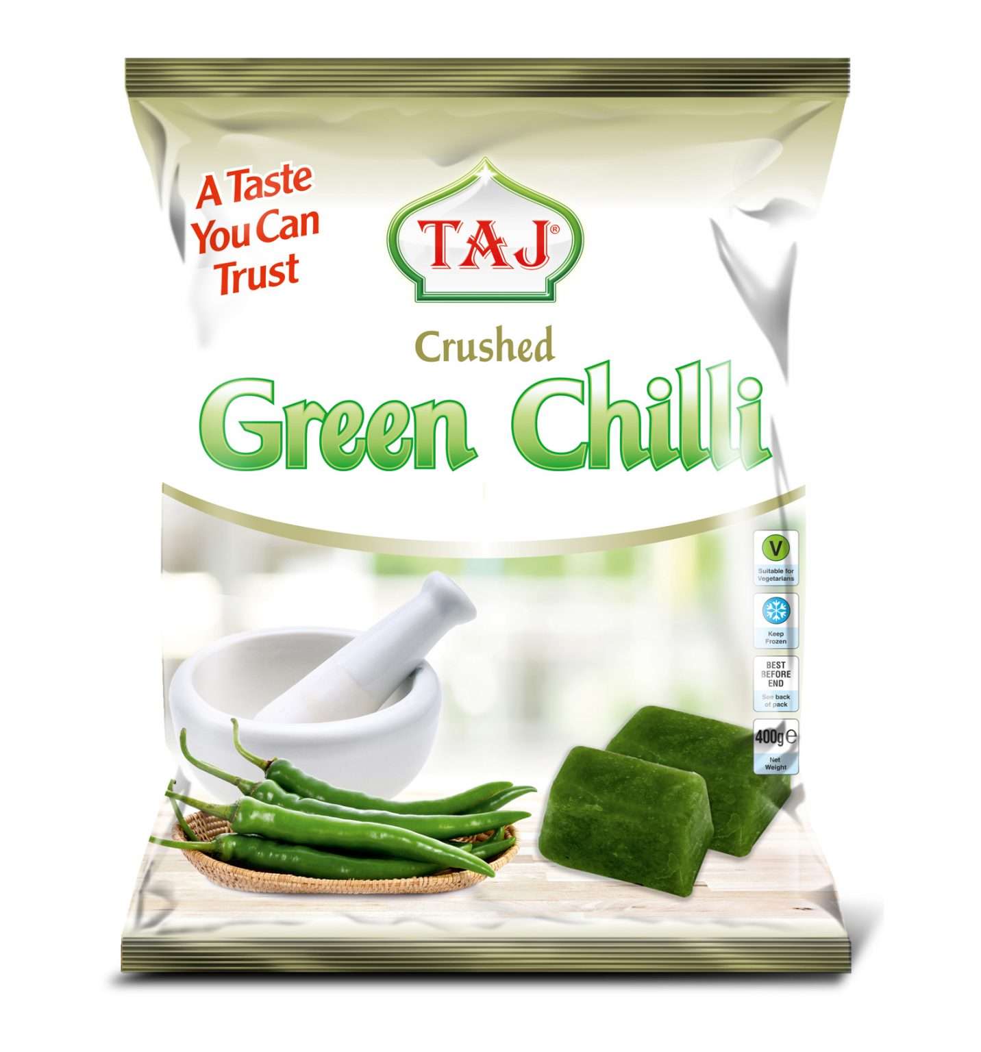 Crushed Green Chilli - TAJ Foods